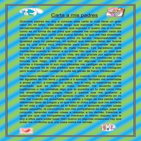 Carta a mis padres | PDF