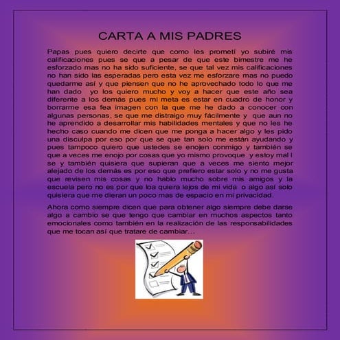 Carta a mis padres | PDF
