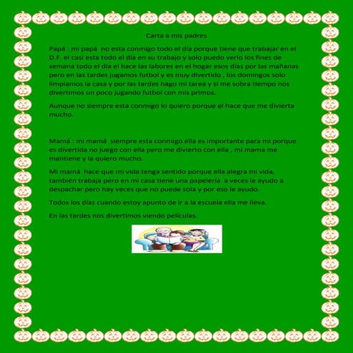 Carta a mis padres | DOCX