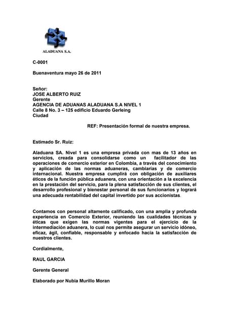 Carta Simple Comercial | PDF
