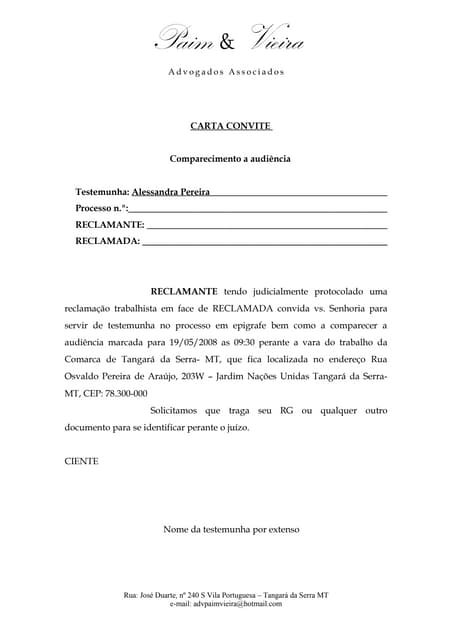 Oficio modelo convite | PDF