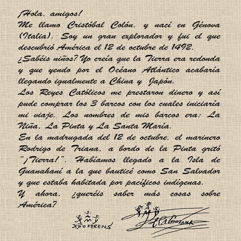 Carta Cristóbal Colón | PDF