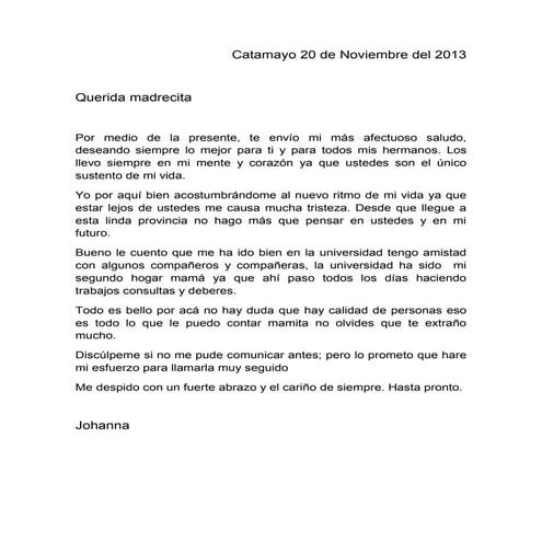 Formato De Carta Dirigida A Un Familiar Cómo Hacer Una Carta De