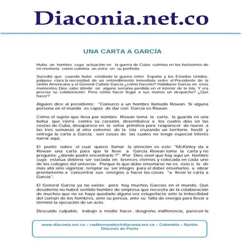 La carta a garcia | PDF