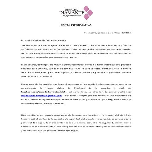 Ejemplo De Carta De Participación En Una Encuesta