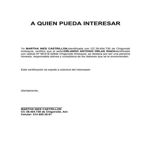 Modelo constancia de trabajoS | DOC