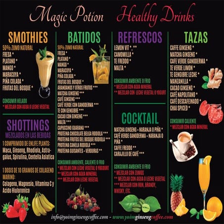 Magic Potion Healthy Drink,s Bebidas deliciosas y saludables Yoim | PPT