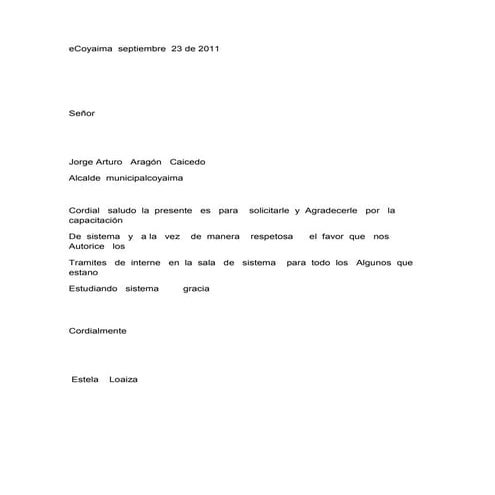 Carta para el alcalde | PDF