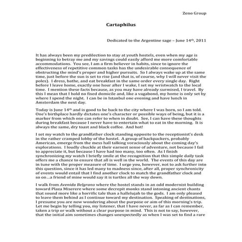 Cartaphilus z | PDF | Travel