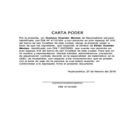 Carta poder | PDF