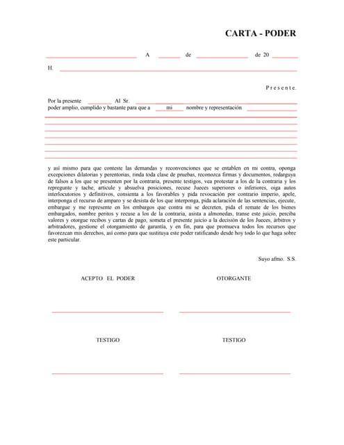 Carta poder | PDF