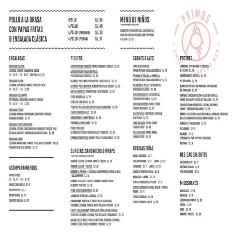 Carta Primos Web 4 carta restaurante modelo | PDF