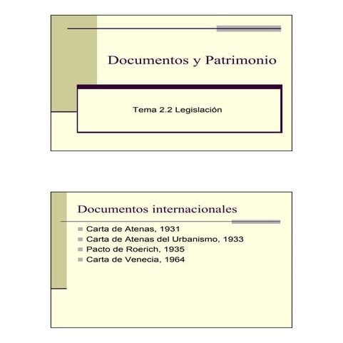 Cartas internacionales de conservación de monumentos | PDF