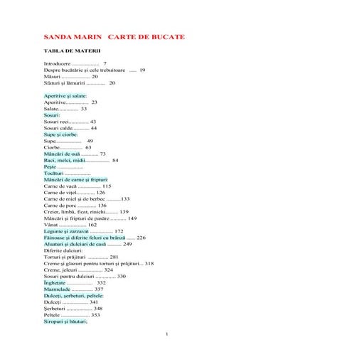 Carte de bucate sanda marin | PDF