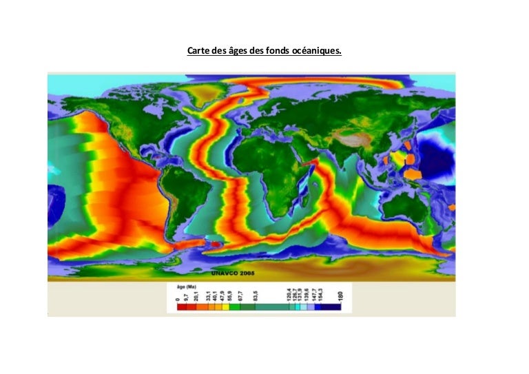 Carte des âges des fonds océaniques