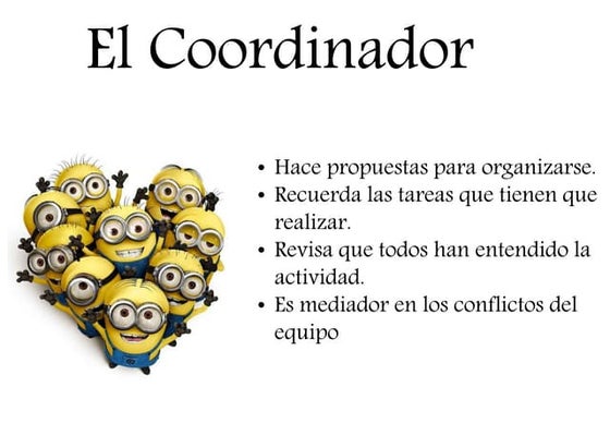Roles del equipo cooperativo por los Minions | PDF
