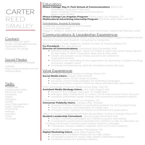 Carter Smalley Resume | PDF
