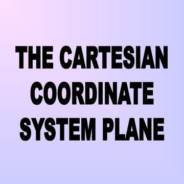 Coordinate Geometry- Plotting points, the cartesian plane and quadrants ...