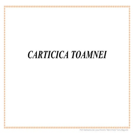 Carticica toamnei fise | DOCX