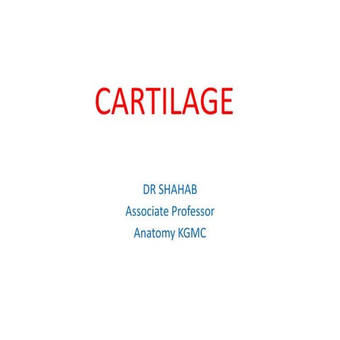 Cartilage Histology | PPTX