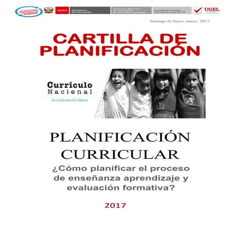 Cartilla planificación -CURRÍCULO NACIONAL | PDF