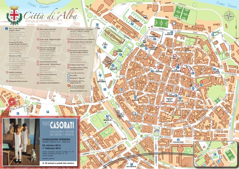 Cartina Turistica città di Alba