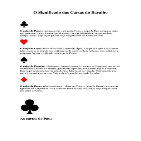 Cartomancia significado das cartas | PDF