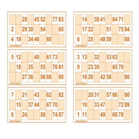 cartones-bingo-90-bolas personalizable para alumnos | PDF