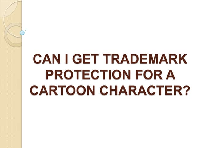How to trademark a cartoon character store