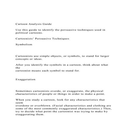 Cartoon Analysis Guide Use this guide to identify the per.docx