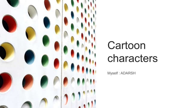 TYPES OF CARTOON! eXAMPLES | PPTX