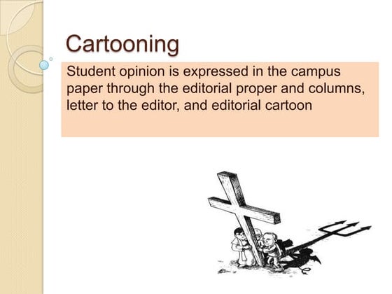 Grade 8- EDITORIAL CARTOONING sample for Journalism | PPTX