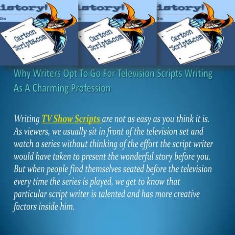 Writing TV Show Scripts | PPTX