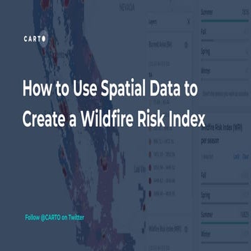 How To Use Spatial Data To Create A Wildfire Risk Indexpdf