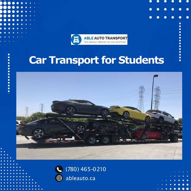 Car Transport for Students | PDF | College Planning | College Education