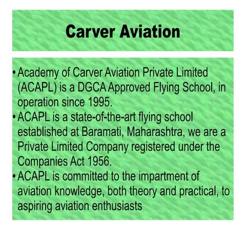 Carver aviation | ODP | Air Travel | Travel Type