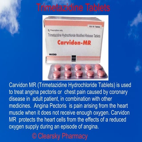 Carvidon MR (Trimetazidine Hydrochloride Tablets) | PPT