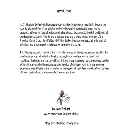 Carving report restoration of 1735 richard bridge pipe organ | PPT