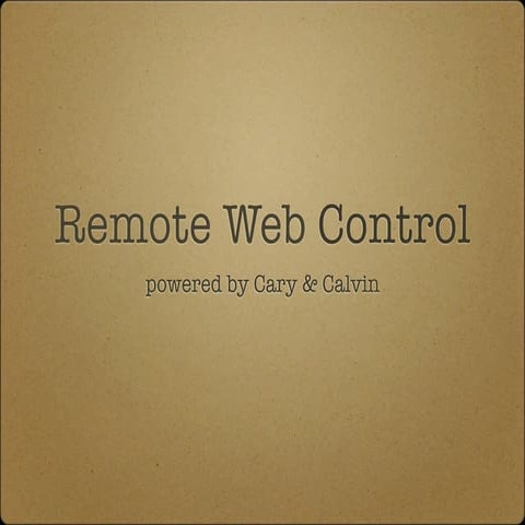 Remote Web Control | PPT