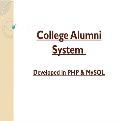 Alumni Management System | PDF