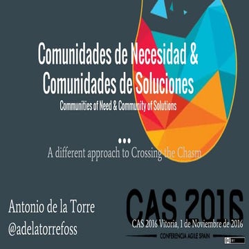 CAS2016 Community of Need & Community of Solutions (December 1st 2016 ...