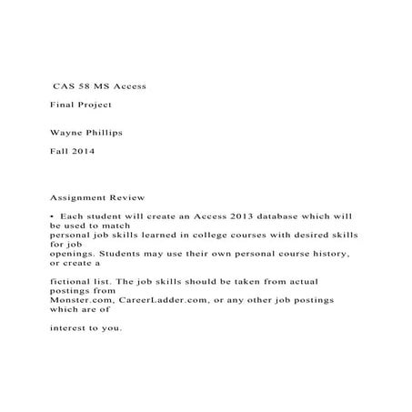 CAS 58 MS Access Final Project Wayne Phillips .docx