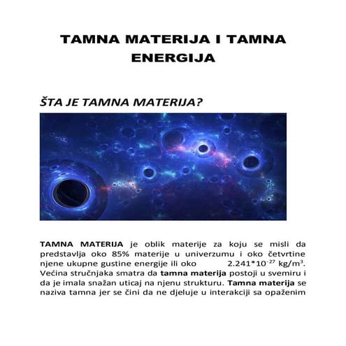 Cas 68.Tamna materija i tamna energija | PDF