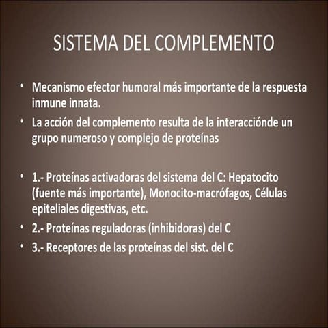 Cascada del complemento | PPT