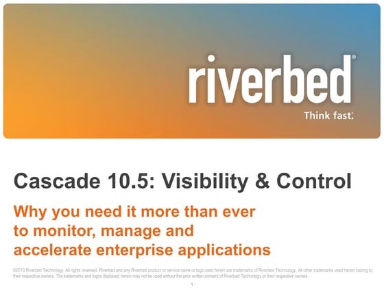 Riverbed Presentation Chapter One of three | PPTX | Cloud Computing ...