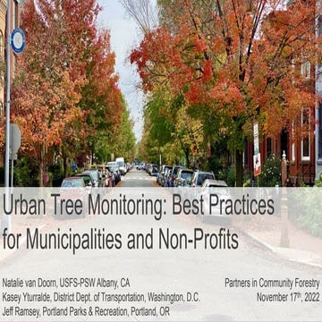 Urban Tree Monitoring: Best Practices for Municipalities and Nonprofits ...