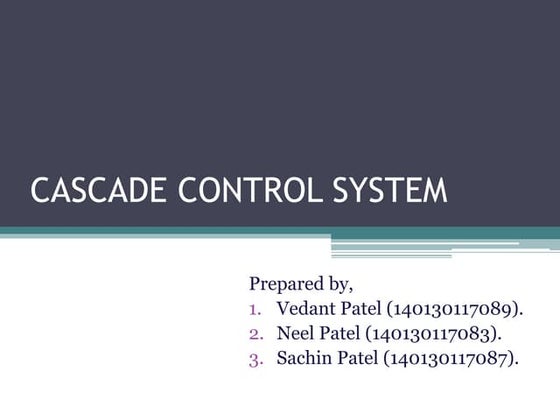 Cascade control | PPTX