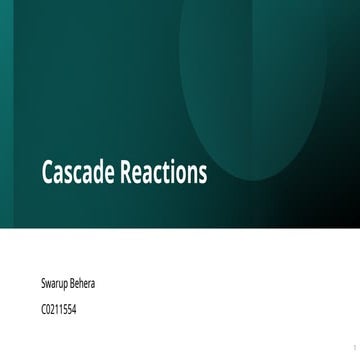 Cascade Reactions Presentation in Organic Chemistry.pptx | Chemistry ...