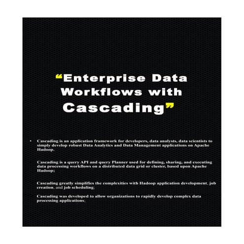 Data Processing with Cascading Java API on Apache Hadoop | PDF