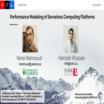 Performance Modeling of Serverless Computing Platforms - CASCON2020 Workshop on Cloud Computing ...